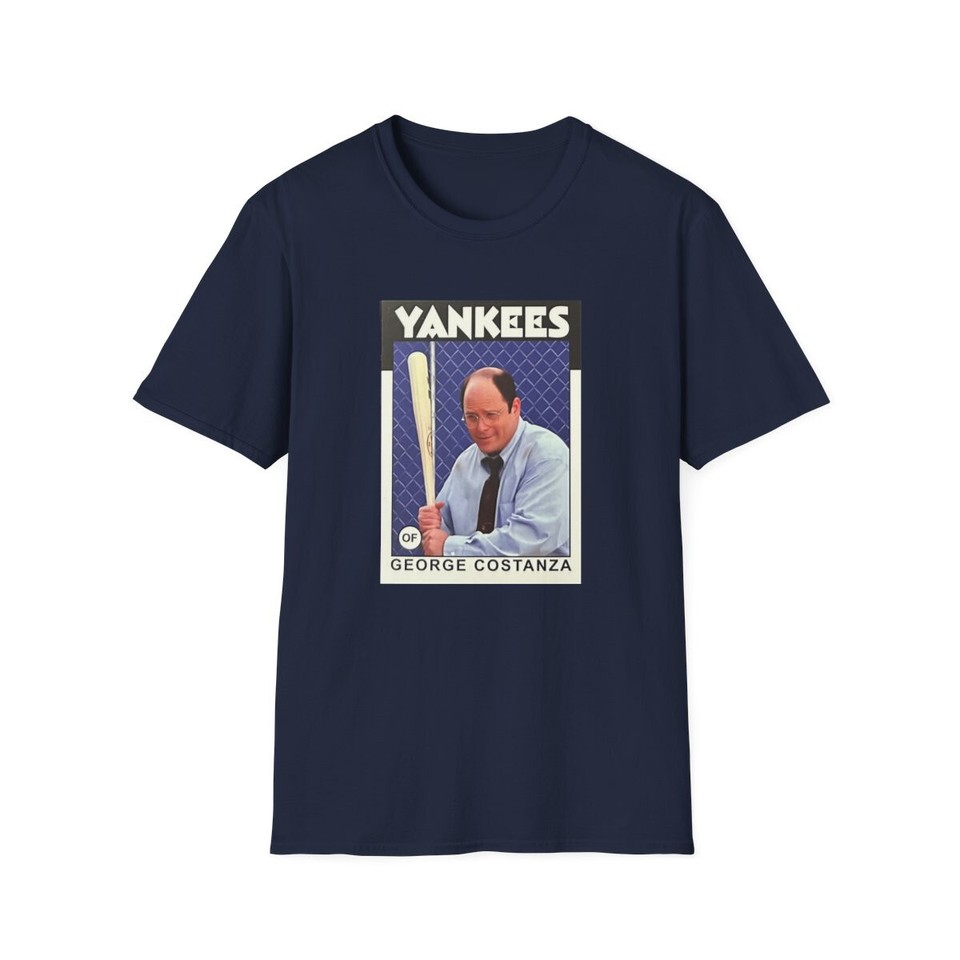 George Costanza Yankees Baseball Card T-Shirt - Unisex - Seinfeld, 90's ...