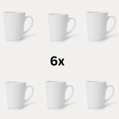 SET OF 6 COFFEE / TEA STANDARD WHITE MUG** | eBay