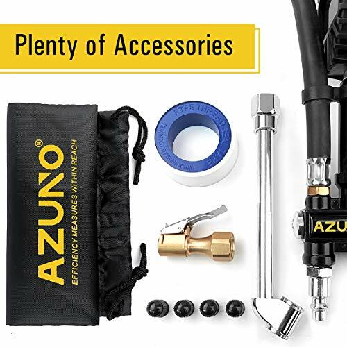 AZUNO Digital Tire Inflator with Pressure Gauge, 200 PSI Heavy Duty Air ...