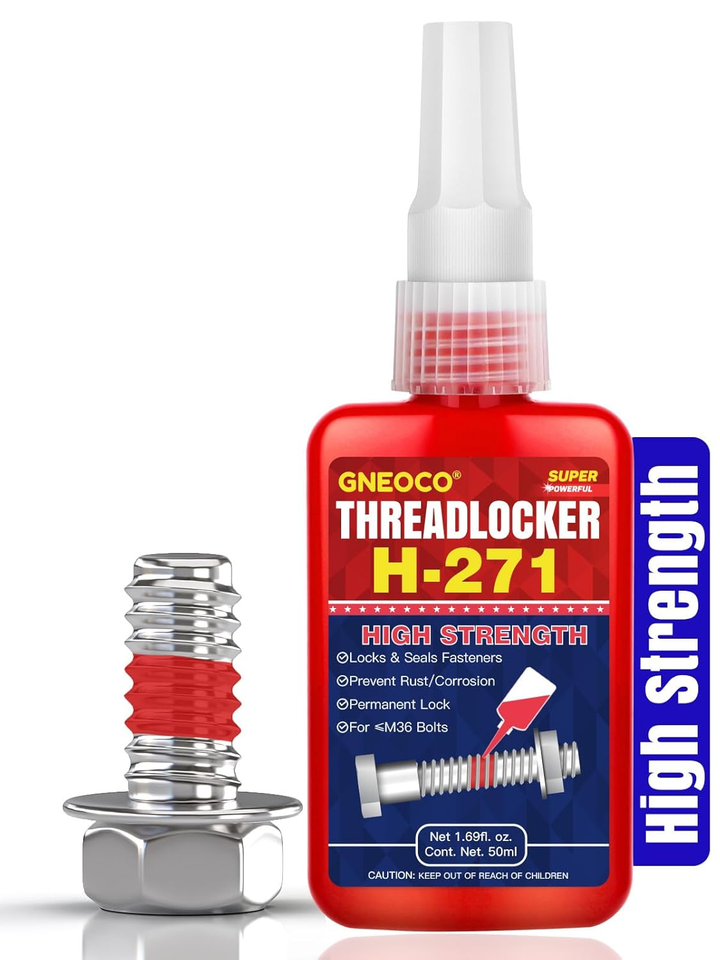 Threadlocker Red, Thread Lock High Strength Lock Tight for Nuts, Bolts ...