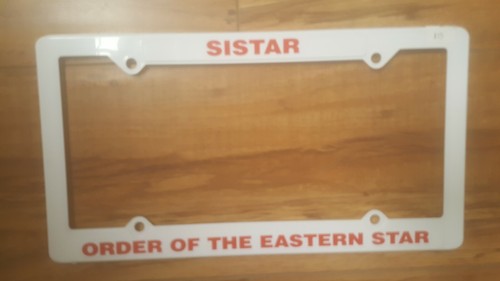 Order of the Eastern Star Masonic Plastic License Plate Frame | eBay