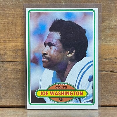 1980 Topps Football Card #505 Joe Washington Baltimore Colts | eBay