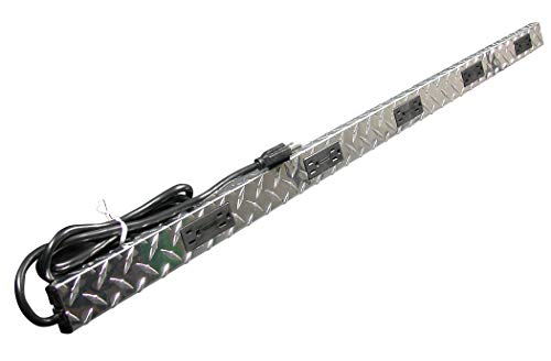 Wiremold PM48TC Plugmold Tough 4 Foot 10 Outlet Diamond Aluminum Power ...