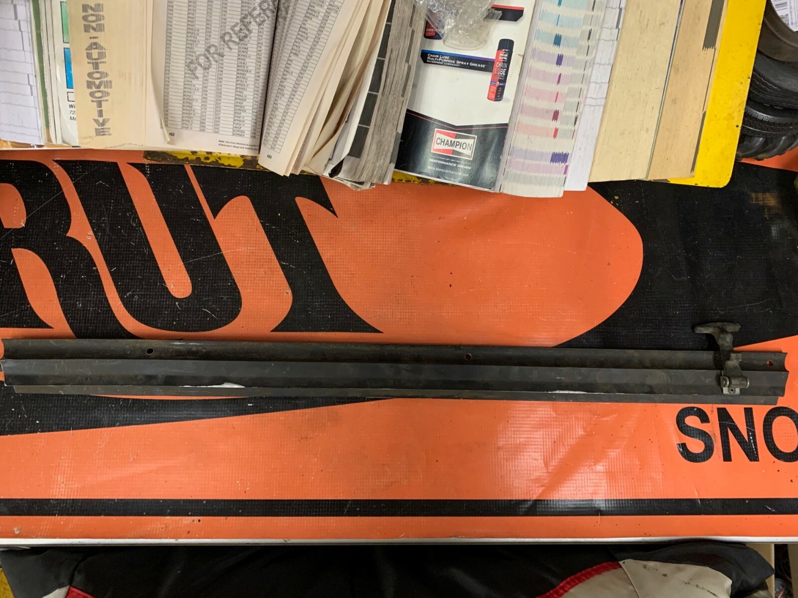 Vintage 72 Brutanza Brut Snowmobile Right Hood Channel Scorpion TK Whip ...