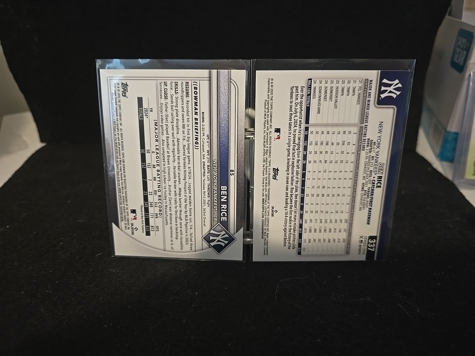 2025 Topps & Bowman Ben Rice RC New York Yankees #337/#85 2 Rookie ...