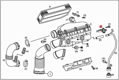 Genuine MERCEDES Mass air flow sensor 6110940048 | eBay