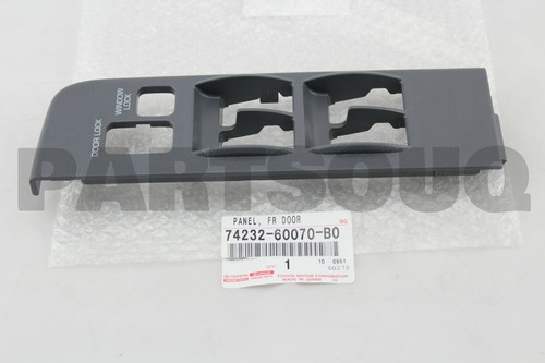7423260070B0 Genuine Toyota PANEL, FRONT ARMREST BASE, UPPER LH 74232 ...