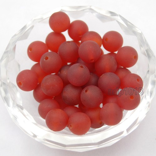 Natural Matte Frosted Gemstone Round Spacer Loose Beads 4mm 6mm 8mm