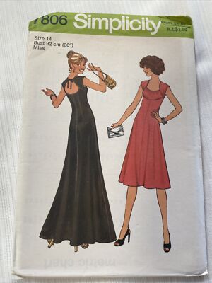 Simplicity Sewing Pattern 7806 Misses Ladies Dress Size 14 Uncut | eBay ...