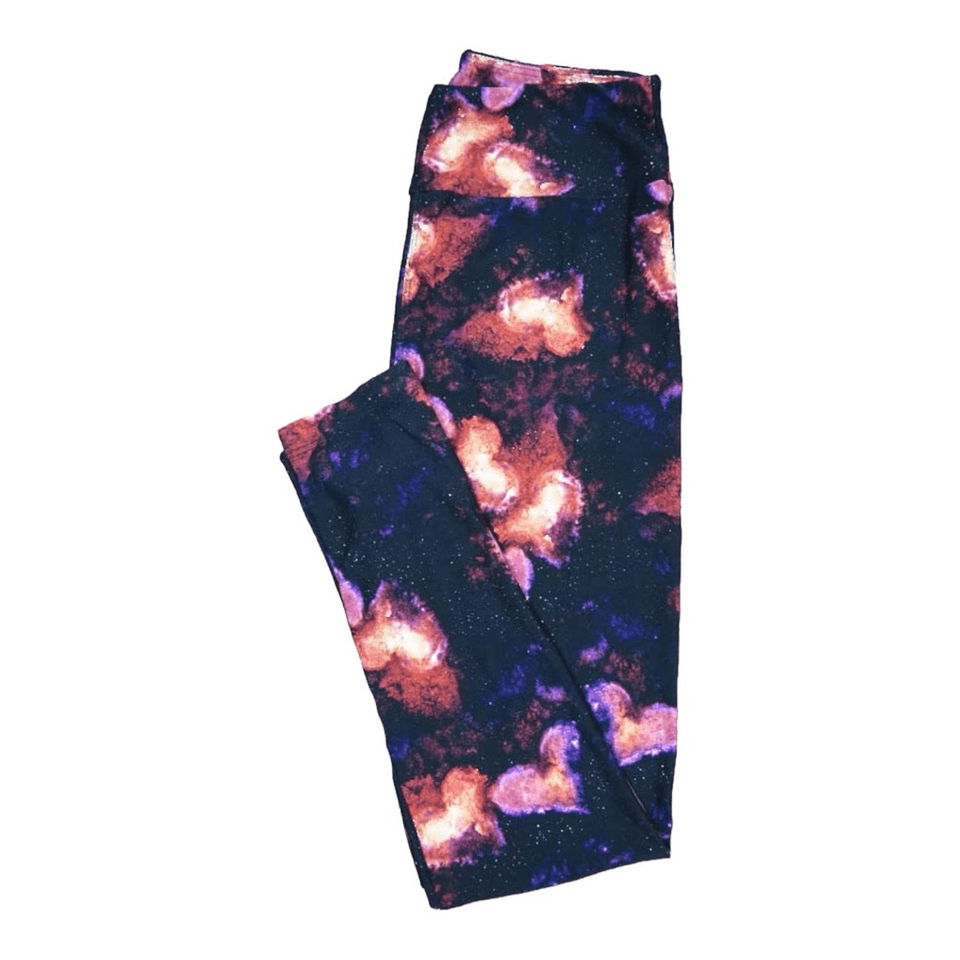 Womens LuLaRoe Space Heart Galaxy Celestial Eclipse Print Leggings ...