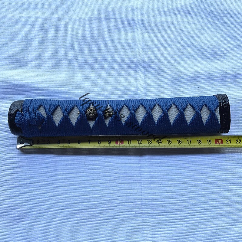 Real White Rayskin Tsuka Iron Fuchi kashira Handle for Japanese Samurai Katana | eBay