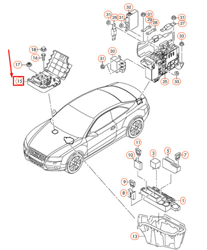 NEW AUDI A4 B8 POSITIVE BATTERY TERMINAL BOX 8K0937517A OEM | eBay