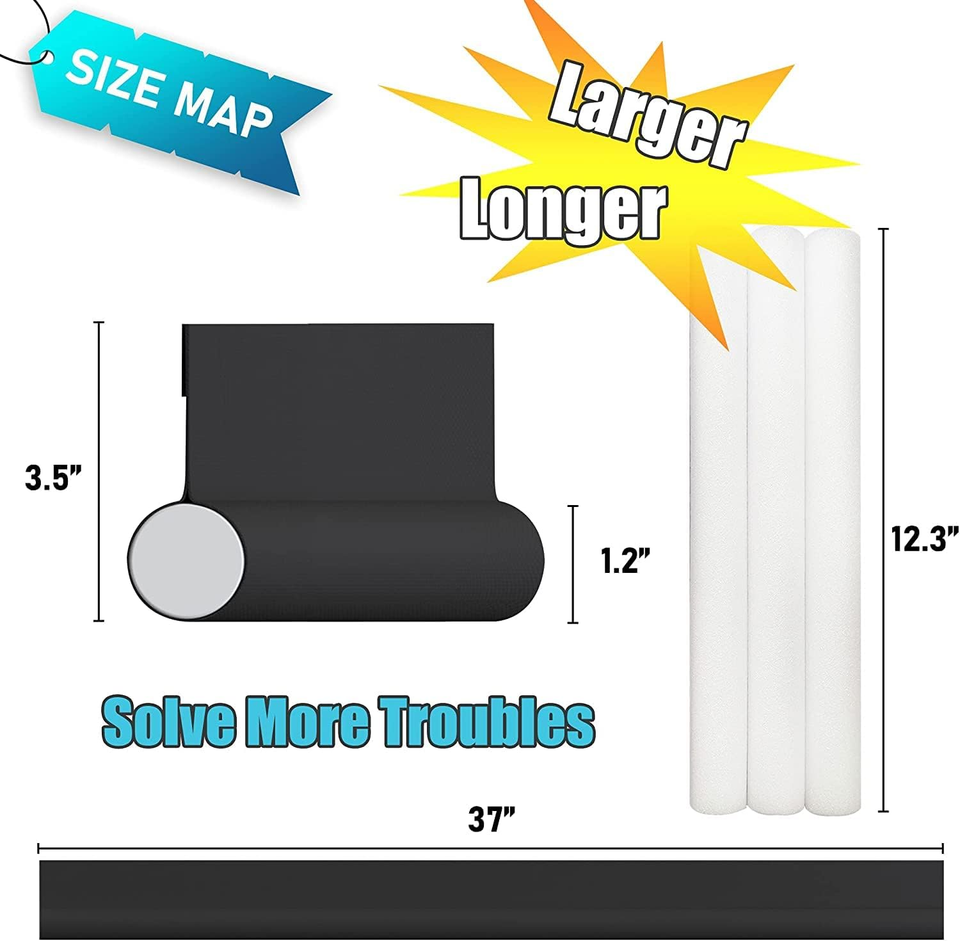Door Draft Stopper Bottom One Sided Door Draft Blockers，37" Cutable ...