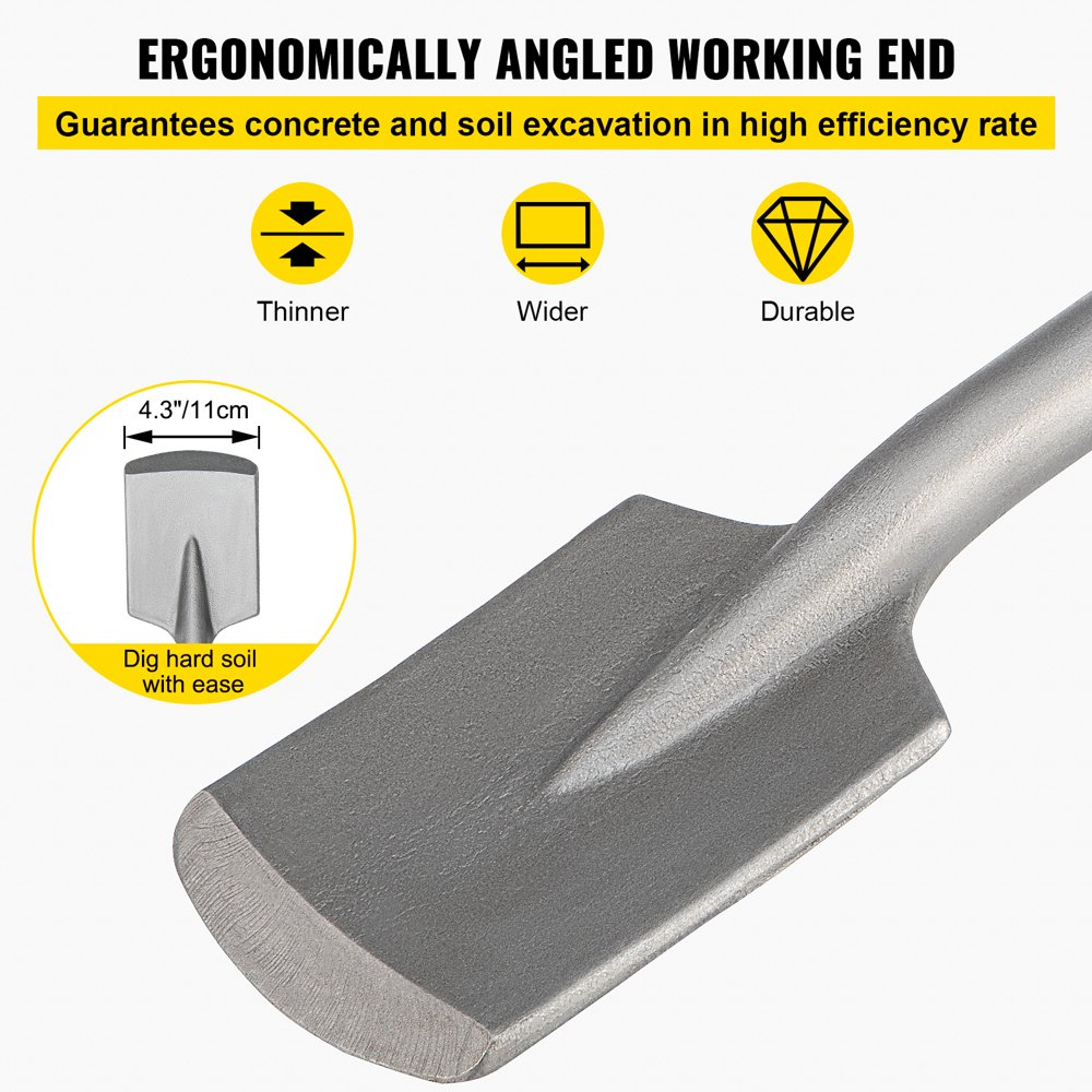 Clay Spade Sds Max Shank Shovel Bit Point Chisel Demolition Jack Hammer ...