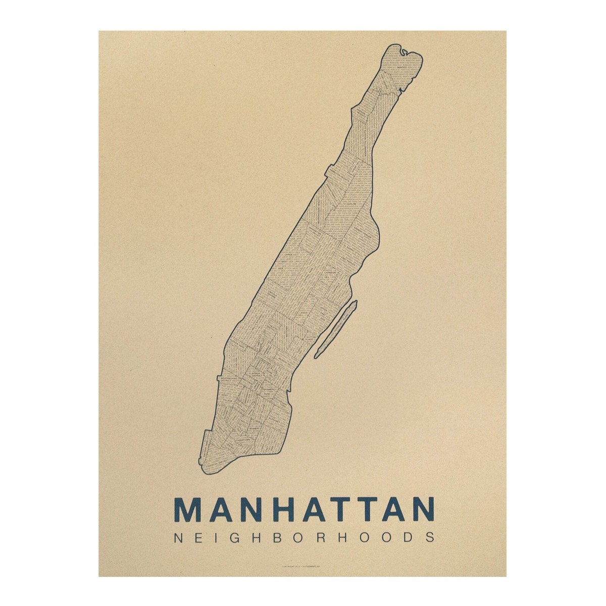 Neighborhood Map Manhattan Printable