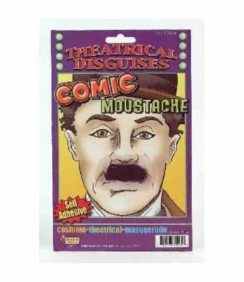 Mustache Comic Character Black Synthetic Hair Self Adhesive Costume ...