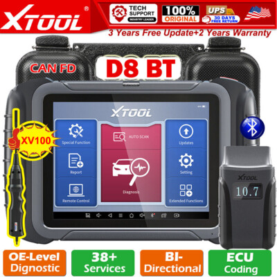 XTOOL D8 BT XV100 Endoscope Auto Bi-Directional Car Coding Diagnostic ...