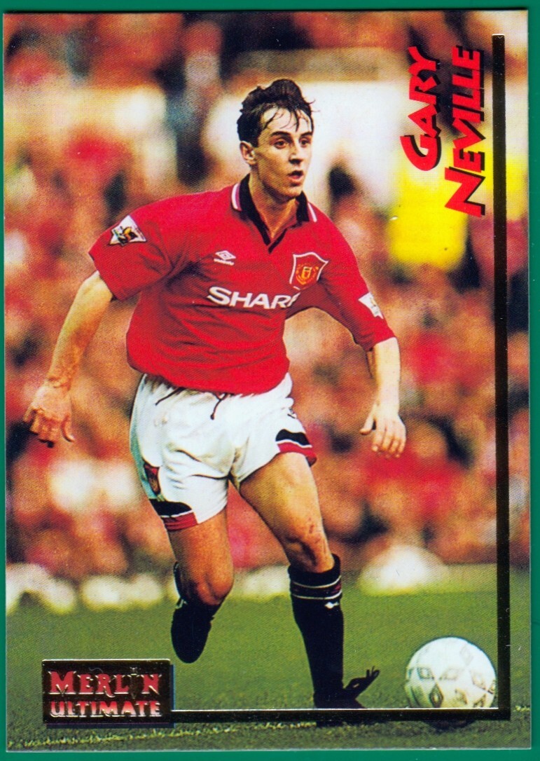 1995-96 Merlin Ultimate Premier League - #132 Gary Neville (RC) for ...