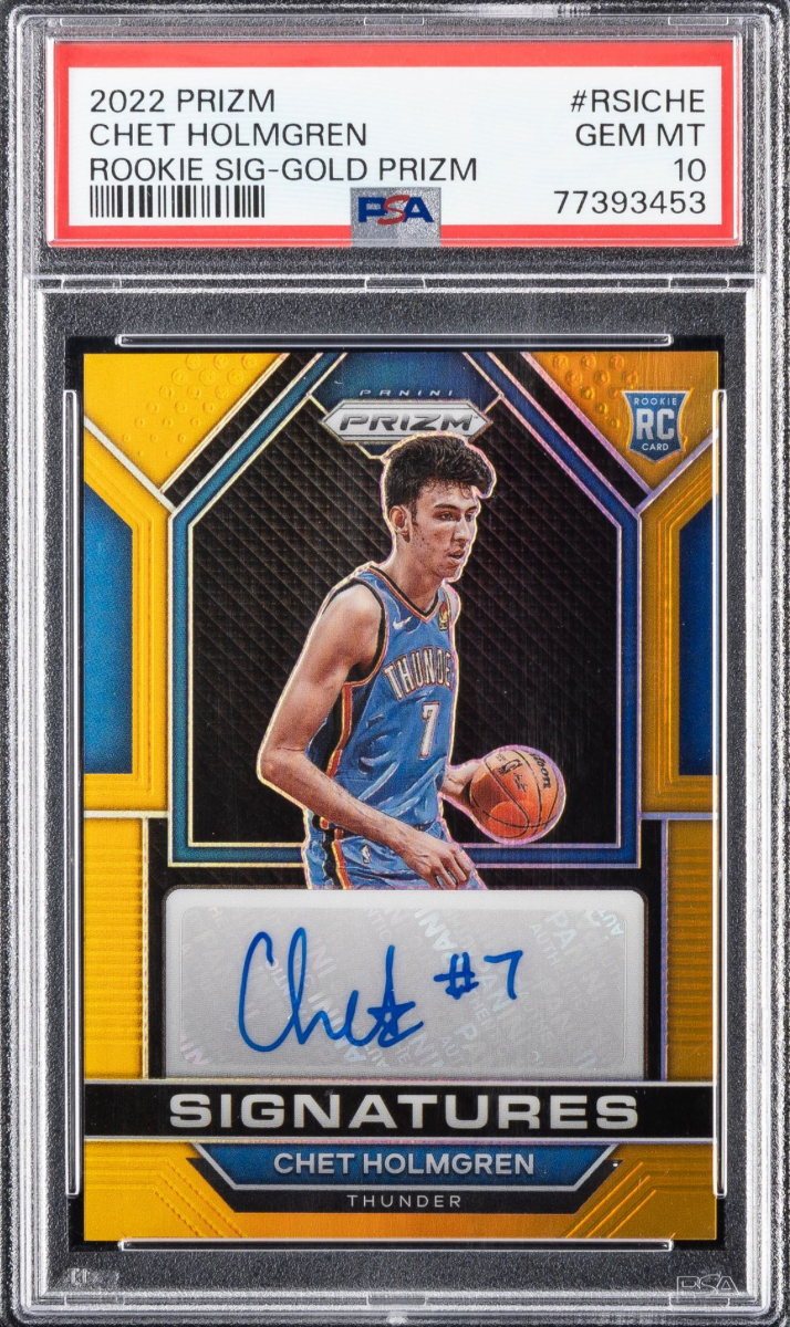 2022 Prizm Chet Holmgren Rookie Signatures Gold Prizm /10 ~ PSA 10 | eBay