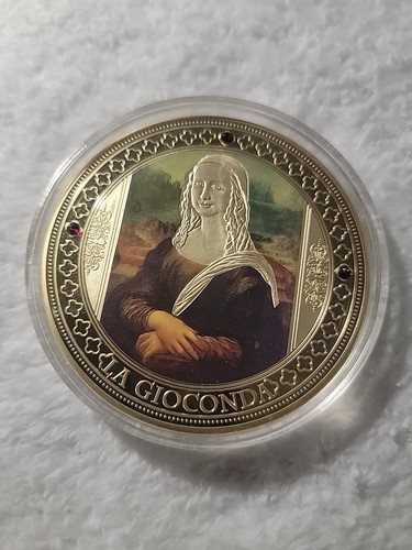 2021 Leonardo da Vinci Mona Lisa La Gioconda 70 MM Gold Plated Coin | eBay