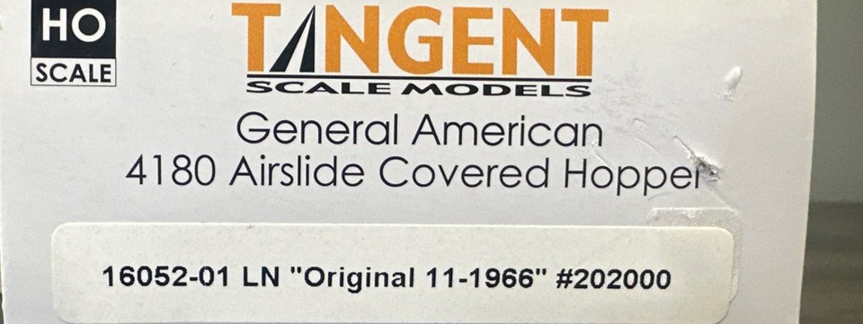 Tangent Scale Models HO #16052-01 General American 4180 Airslide Cov ...