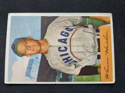1954 Bowman Baseball Card # 125 Warren Hacker - Chicago Cubs (VG) | eBay