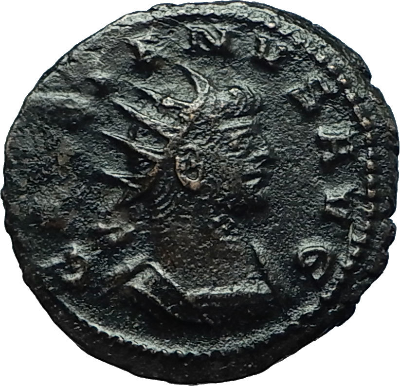 GALLIENUS Authentic Ancient 267AD Antioch Genuine Roman Coin w God ...