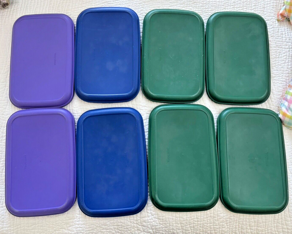 Tupperware Rectangular Luncheon Plates Trays 11" X 7" set/8 used and ...