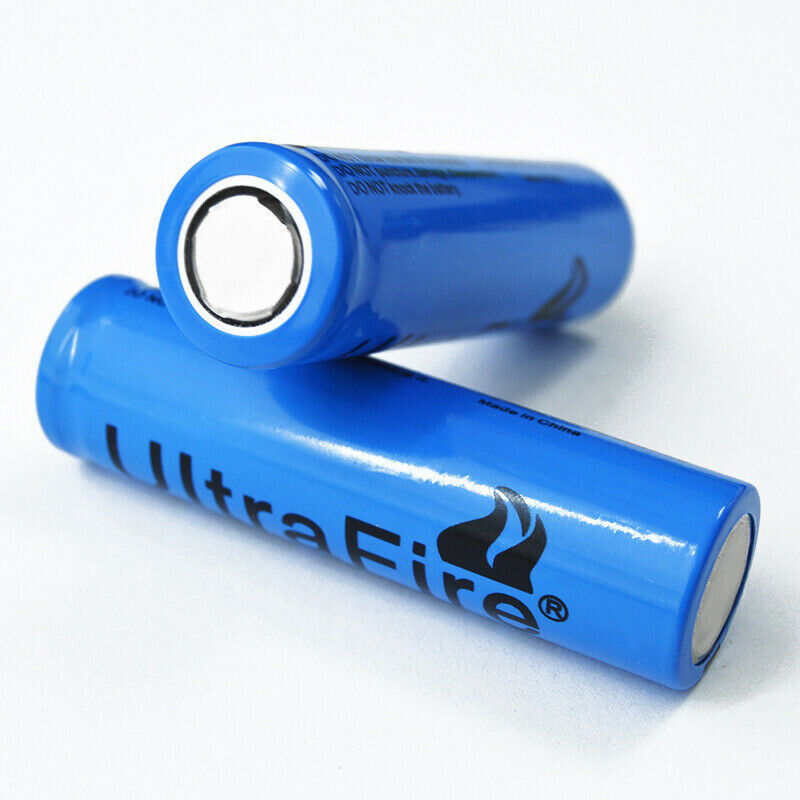 UltraFire Rechargeable Battery 3.7V Flat Top 3000mAh Lithium Batteries ...