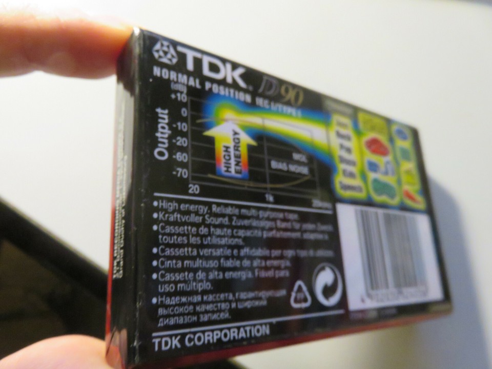 TDK D90 Audio Cassette Tape Normal Position IEC 1 TYPE 1 New Sealed ...