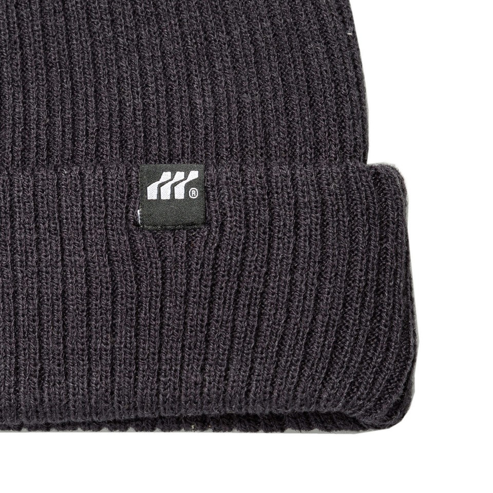 Boxfresh Mens Abactor Caviar Charcoal Ribbed Beanie Hat BNWT Slouch ...