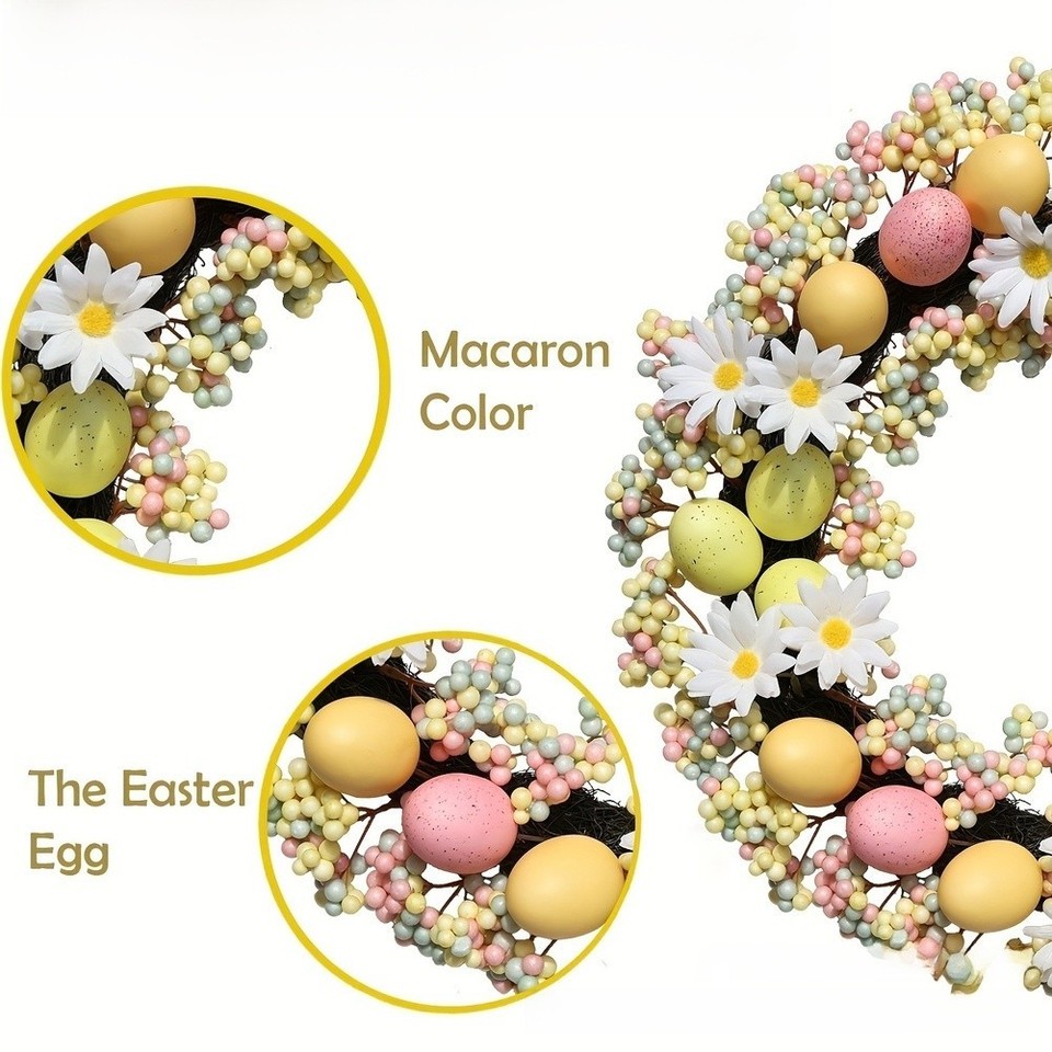 Easter Floral Wreath with Sunflowers and Daisies for Indoor Outdoor ...