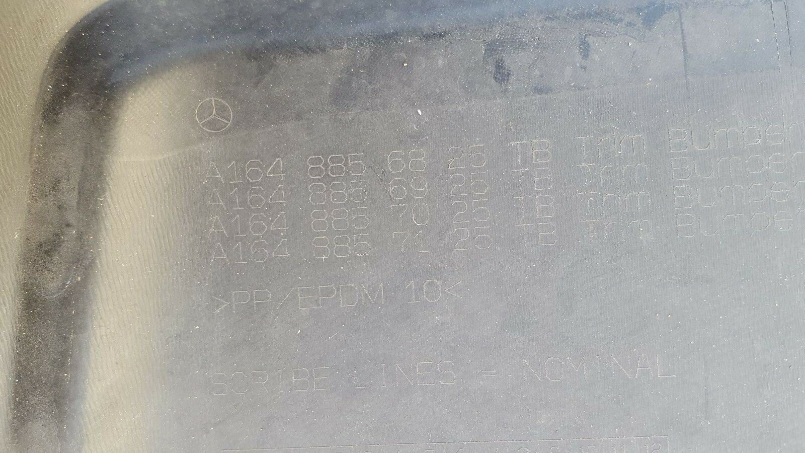 2008-2011 MERCEDES ML ML350 ML550 REAR BUMPER LOWER COVER VALANCE OEM ...