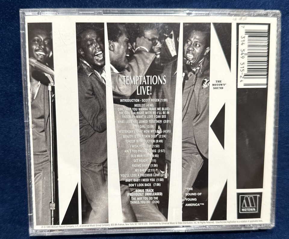 The Temptations - Temptations Live! - The Temptations CD 731454951524| eBay