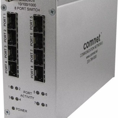 Professional 8 Port Gigabit Ethernet Switch Comnet CNGE8US Unmanaged ...