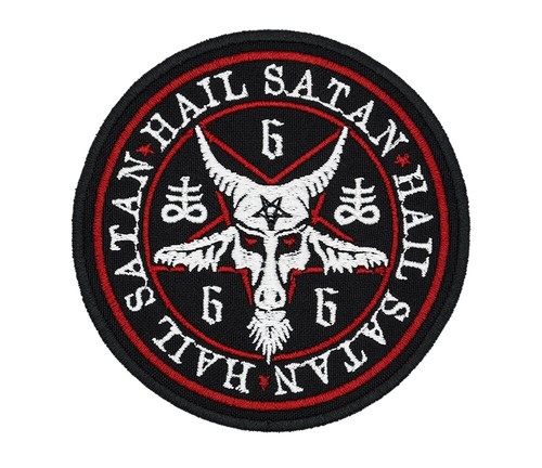 Hail Satan Baphomet 666 Leviathan Cross Patch | Sabbatical Goat Pentagram Logo | eBay