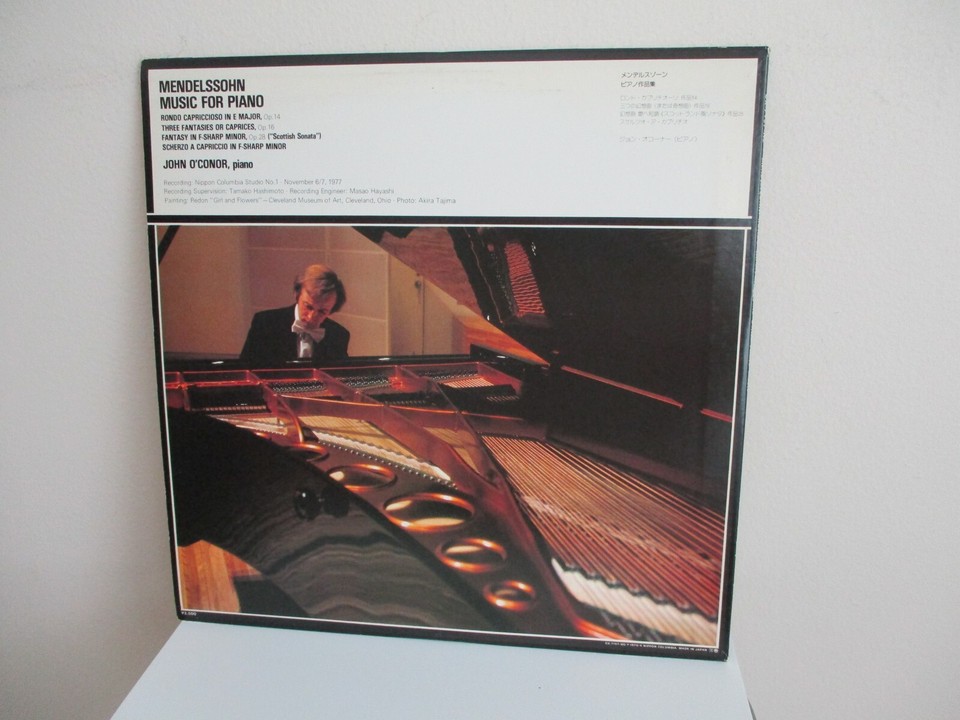 AUDIOPHILE JAPANESE IMPORT MENDELSSOHN MUSIC FOR PIANO; JOHN O'CONOR ...