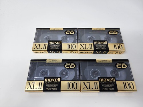 Maxell XL II 100 Minute High Bias~Lot of 4~NOS Sealed Blank Audio Cassette Tapes 25215136214| eBay