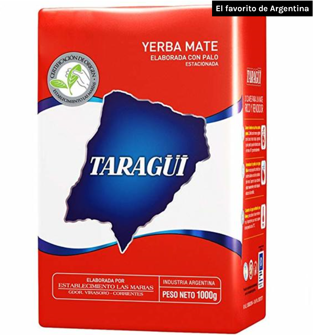 Taragui Yerba Mate Classic Flavor Con Palo de Las Marías 500g pack of 8 ...