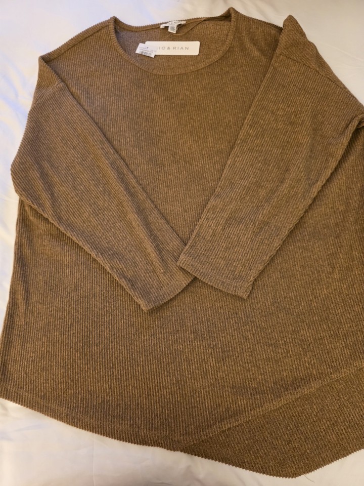 Rio & Rian Tanzine/Black Women's 2X sweater, Lt Brown color ,NWT,MSRP ...