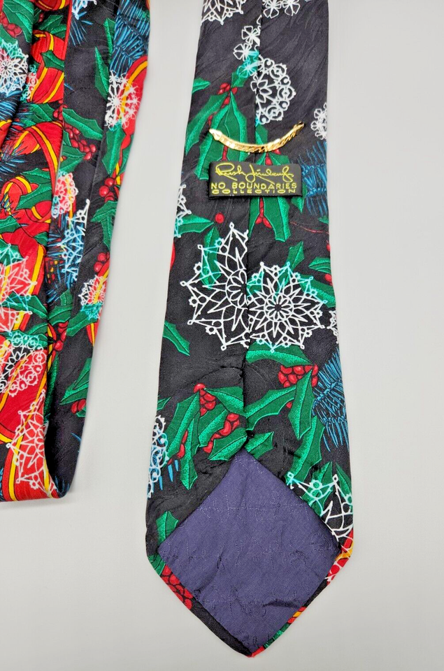 RUSH LIMBAUGH Signed No Boundaries Tie Necktie Silk CHRISTMAS HOLIDAY ...