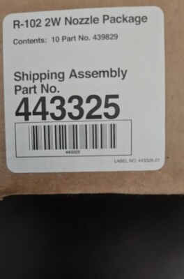 Ansul 2W Nozzles & Metal Caps - Box Of 10 443325 R-102 Kitchen Fire ...