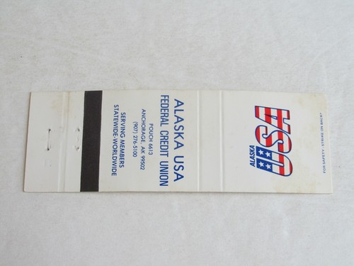AE578 Vintage Matchbook Cover AK Alaska Federal Credit Union Anchorage EBay ae578-vintage-matchbook-cover-ak-alaska-federal-credit-union-anchorage-ebay