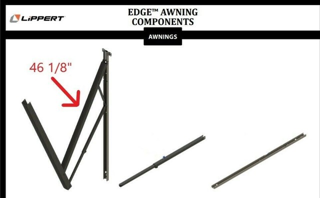 LCI Lippert Edge Awning Arm Replacement Support Rafter 46 1/8" RV ...