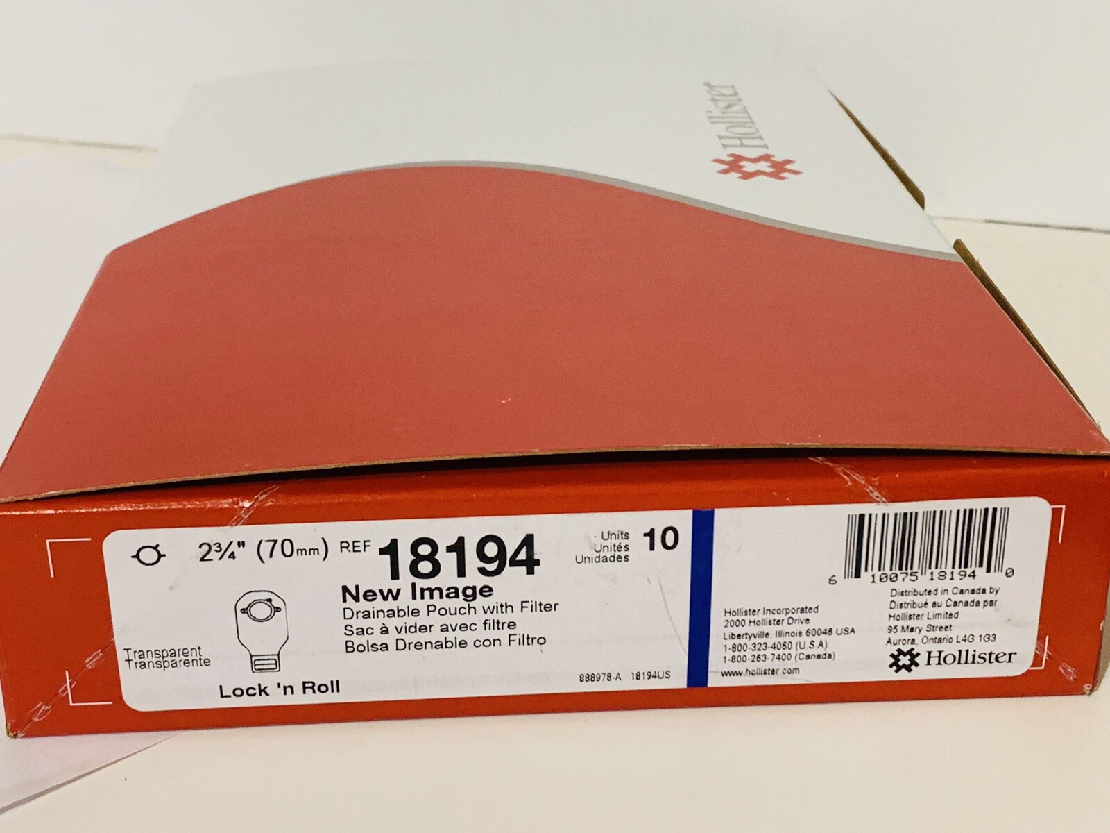 Hollister 18194 New Image 2-Pc Drainable Ostomy Pouches 2-3/4" 1BX/10EA 2024/01 610075181940 | eBay