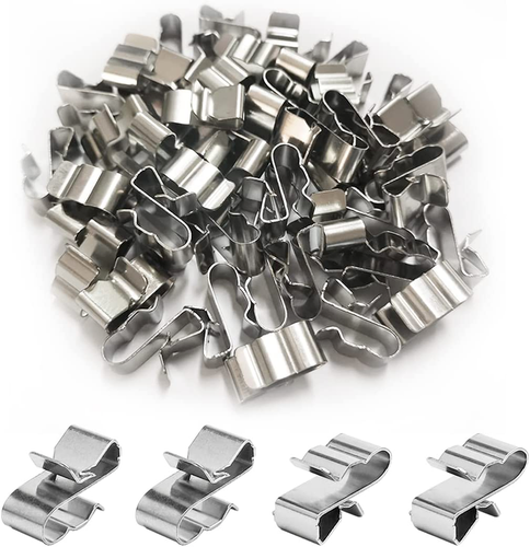 50 Pcs Trailer Frame Wire Clips Stainless Steel Metal Cable Clip 22.5 ...
