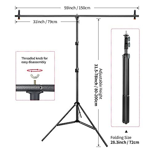 Blue Green Screen Backdrop Kit, 2-in-1 6.5x5 ft Green Screen Stand for ...