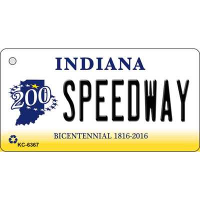 Speedway Indiana State License Plate Tag Novelty Key Chain KC-6367 | eBay