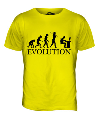 COMPUTER GEEK EVOLUTION OF MAN MENS T-SHIRT TEE TOP GIFT PC PROGRAMMER ...