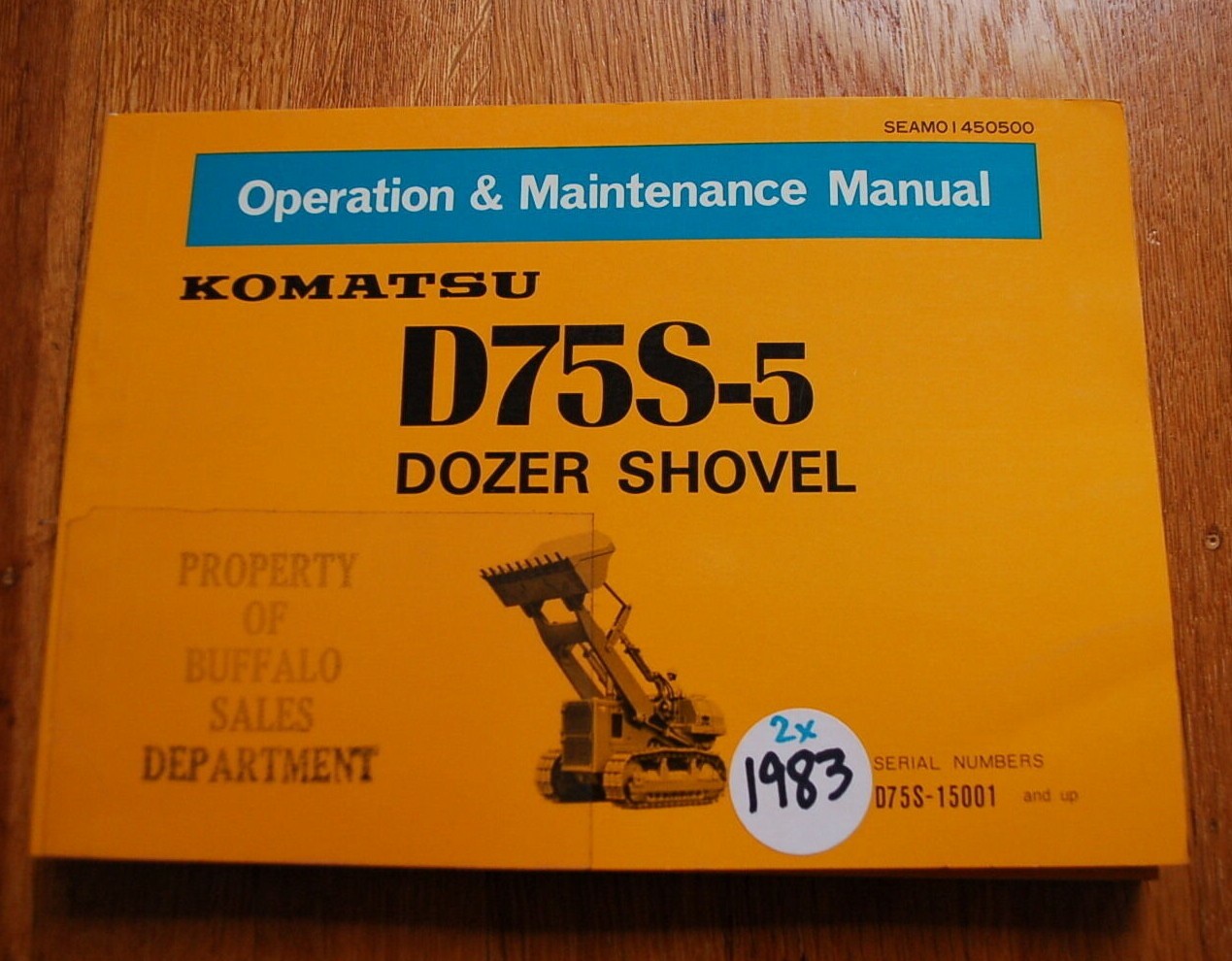 KOMATSU D75S-5 Track Dozer Crawler Loader Owner Operator Maintenance Manual 1983 | eBay